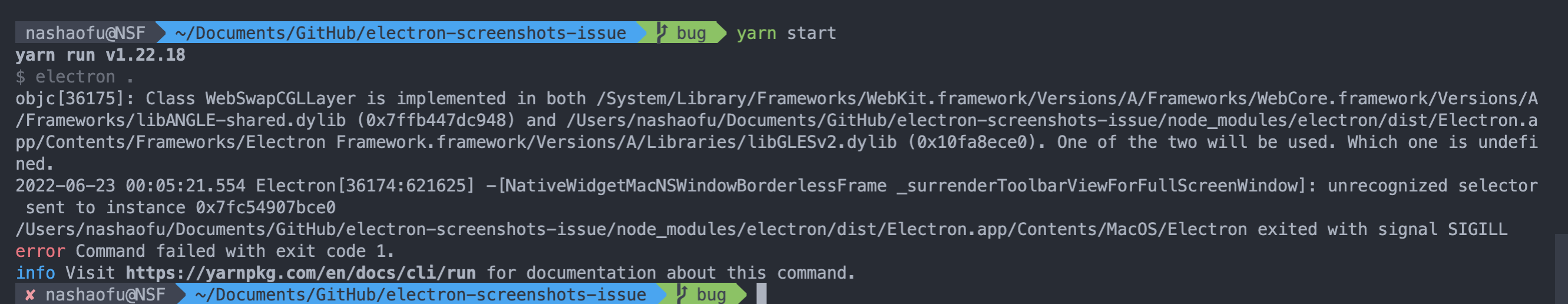 [Bug]: MacOS crash · Issue #34704 · electron/electron · GitHub