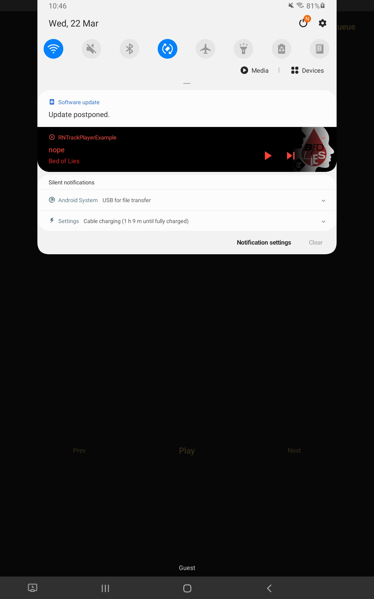 Android 10 Baked In Metadata Is Prioritized For Notification Player Over Queued Metadata