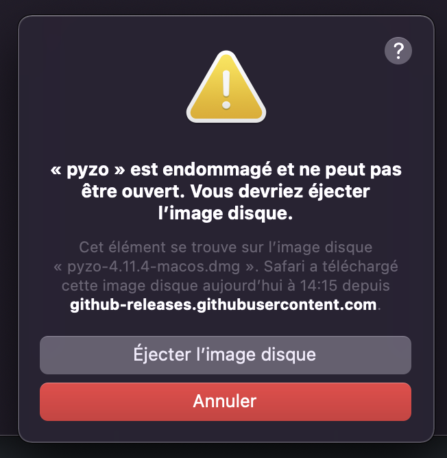 4.11.4 broken on MacOS: damaged dmg file · Issue #769 · pyzo/pyzo · GitHub
