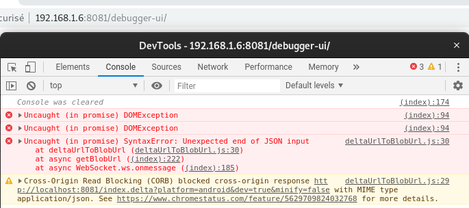 Only white screen while debugging and cors request. · Issue #997 · microsoft/vscode-react-native ...