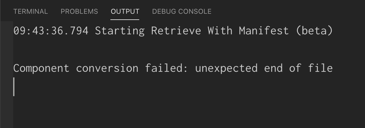 Retrieve with Manifest (beta) fails · Issue #2871 · forcedotcom/salesforcedx-vscode · GitHub
