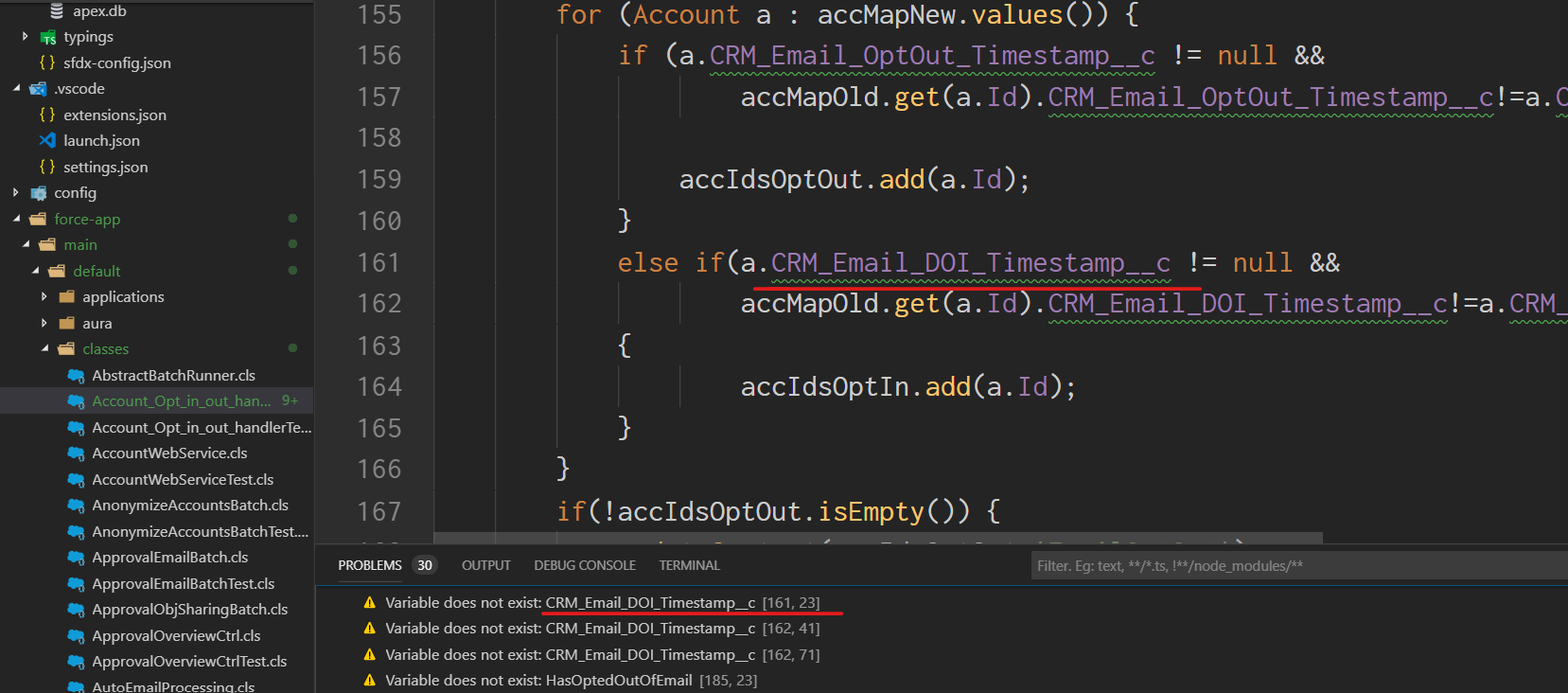 Include on the fly error messages · Issue #1322 · forcedotcom/salesforcedx-vscode · GitHub