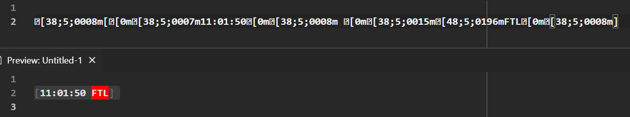 Support "\u001b" as ANSI color escape · Issue #12 · iliazeus/vscode-ansi · GitHub