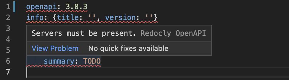 Server must be present, spec says it's optional. · Issue #11 · Redocly/redocly-vs-code · GitHub