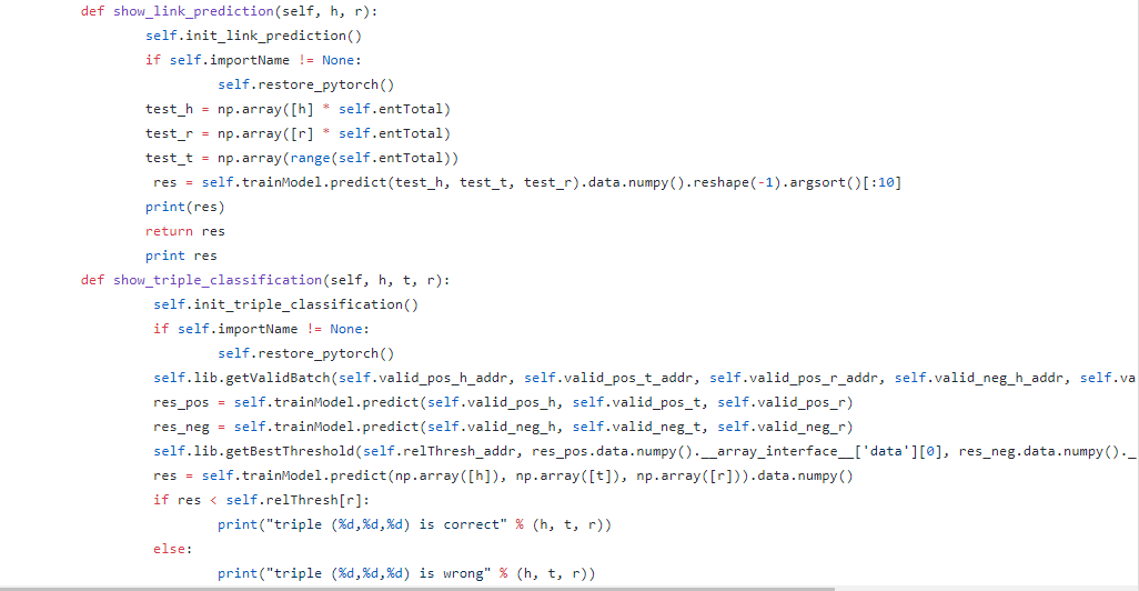 Can we print the top10 ranked prediction result? · Issue #77 · thunlp/OpenKE · GitHub