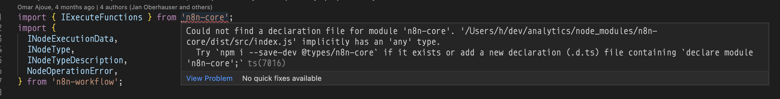 n8n-core doesn't provide typescript .d.ts files · Issue #4464 · n8n-io/n8n · GitHub