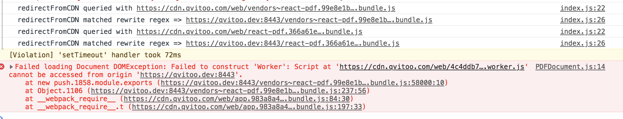 Loading from CDN with webpack · Issue #292 · wojtekmaj/react-pdf · GitHub