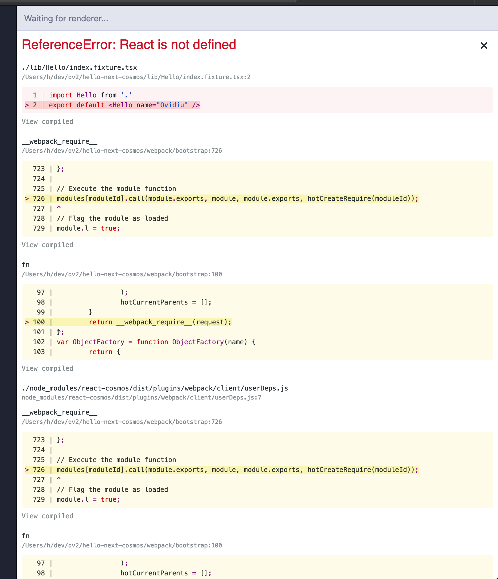 Unexpected Token Export W Cosmosnext Ts — Bug · Issue 1000 · React Cosmosreact Cosmos