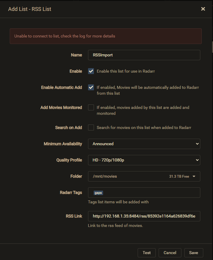 Can't import RSS List into Radarr v3 · Issue #201 · JasonHHouse/gaps ...