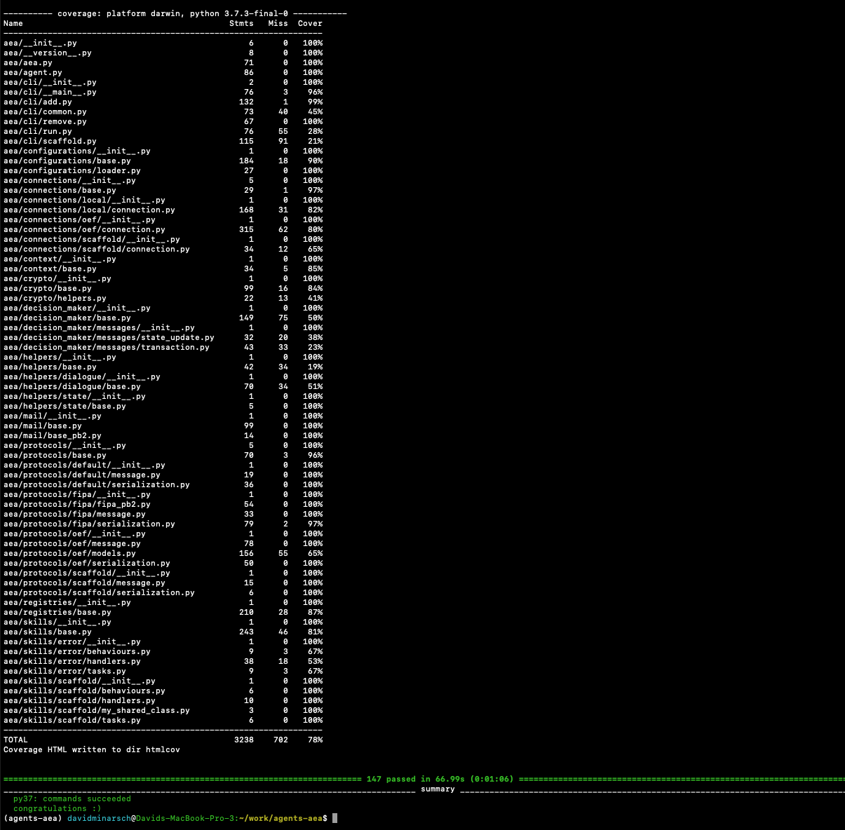 Increase Test Coverage To 100 Then Enforce Coverage Via Ci · Issue 73 · Fetchai Agents Aea