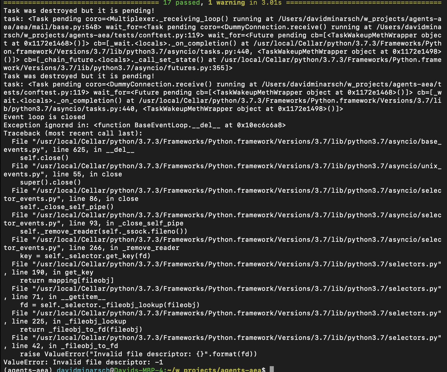 Multiplexer Test Cancelling Pending Tasks · Issue 583 · Fetchai Agents Aea · Github