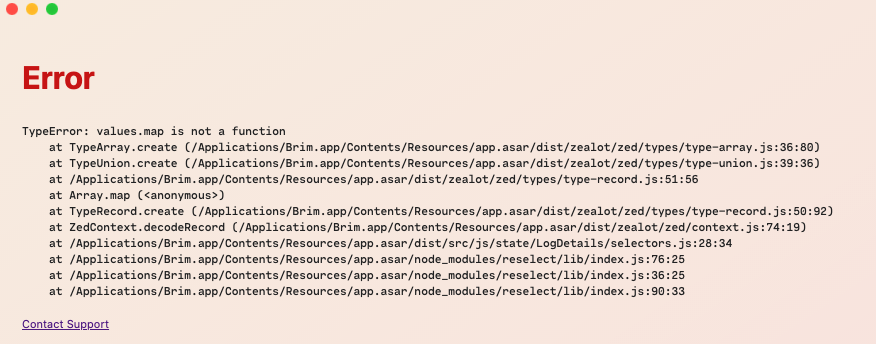 Brim App UX Error when using fuse command · Issue #1855 · brimdata/zui · GitHub