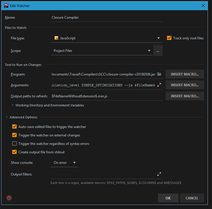 Weird output when using GCC from PHPStorm · Issue #2950 · google/closure-compiler · GitHub