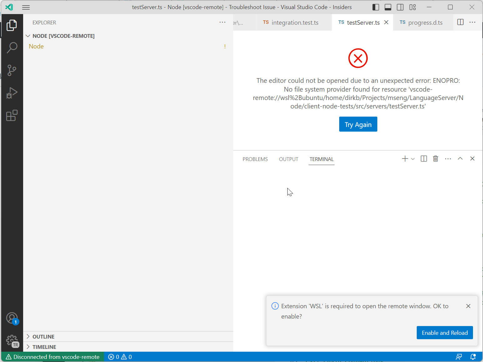 Support Troubleshoot Issue In Remote · Issue 186270 · Microsoftvscode · Github