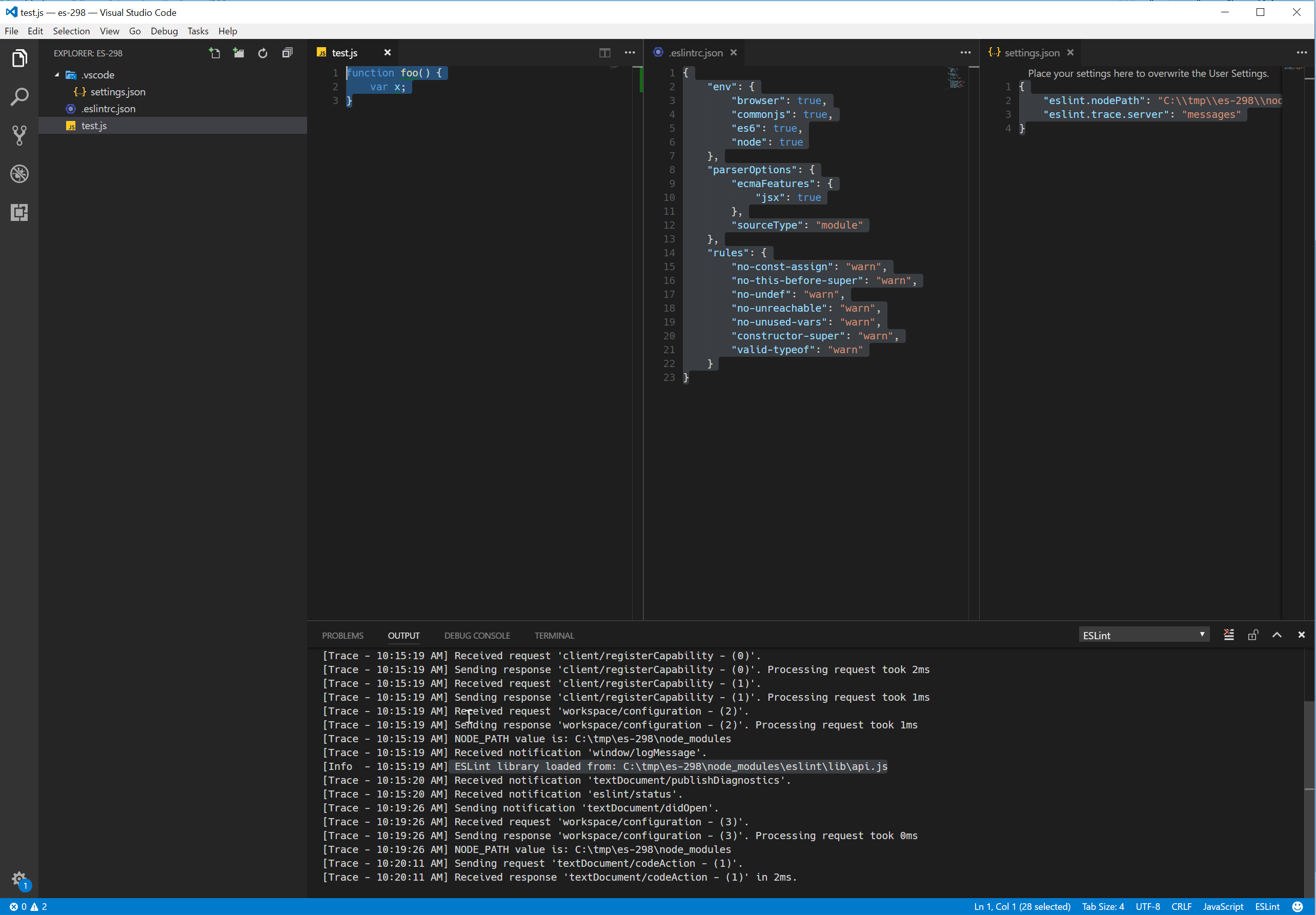 Latest Update Appears To Have Broken Nodepath Specification · Issue 298 · Microsoftvscode 