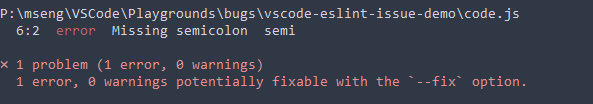 A wrong error shows in vscode. · Issue #302 · microsoft/vscode-eslint · GitHub