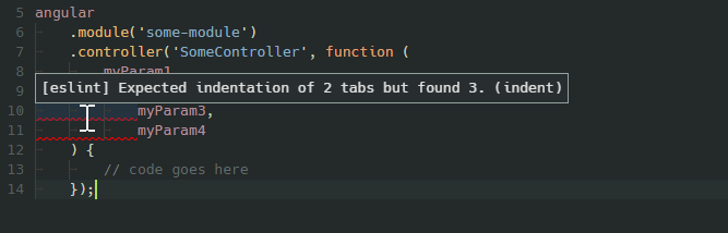 "indent" rules not being applied in function params · Issue #329 · microsoft/vscode-eslint · GitHub