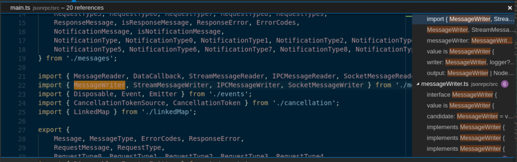 Reference search result navigation should always reveal containg file ...