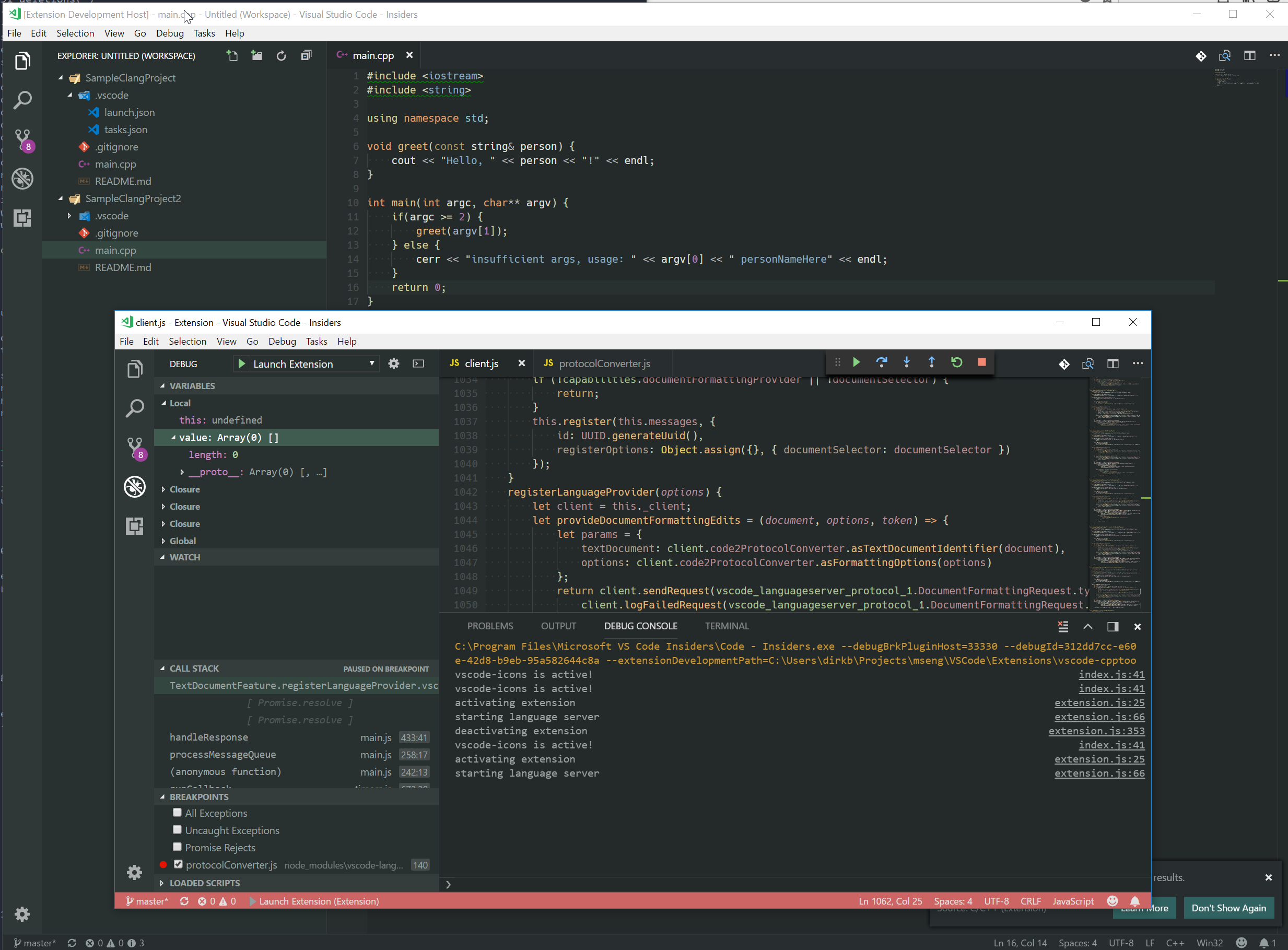 textDocument/formatting fails to work for multi-root folders using the language server protocol ...