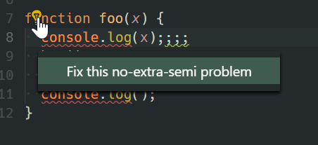 No quickfix and no lightbulb in vscode v1.26 · Issue #528 · microsoft/vscode-eslint · GitHub