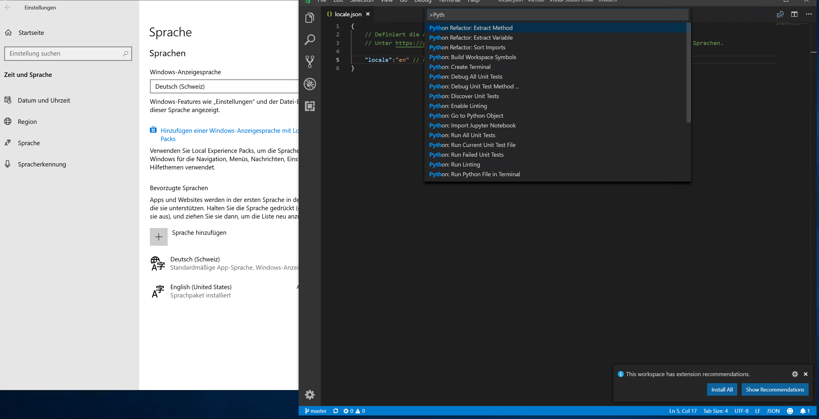 Python Extension Doesnt Obey Locale Settings · Issue 62623 · Microsoftvscode · Github