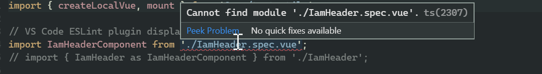 ts2307 for .vue files imported to ts · Issue #779 · microsoft/vscode-eslint · GitHub
