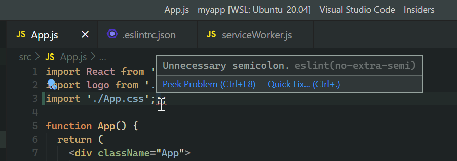 Plugin Not Working With Create React App Projects · Issue 1046 · Microsoftvscode Eslint · Github
