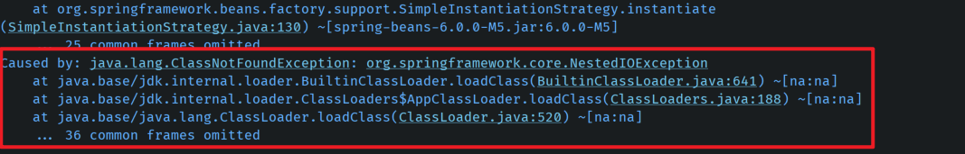 Latest Spring Framework Removed Nestedioexception Cause Classnotfoundexception · Issue 691 3367