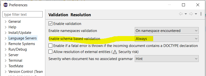 Invalid "schemaLocation" is not reported · Issue #1143 · eclipse ...