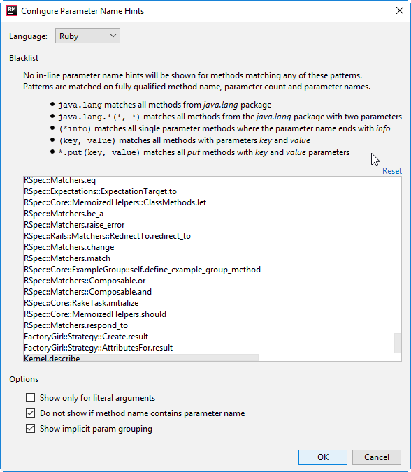Don't show parameter name if variable name is the same than parameter ...
