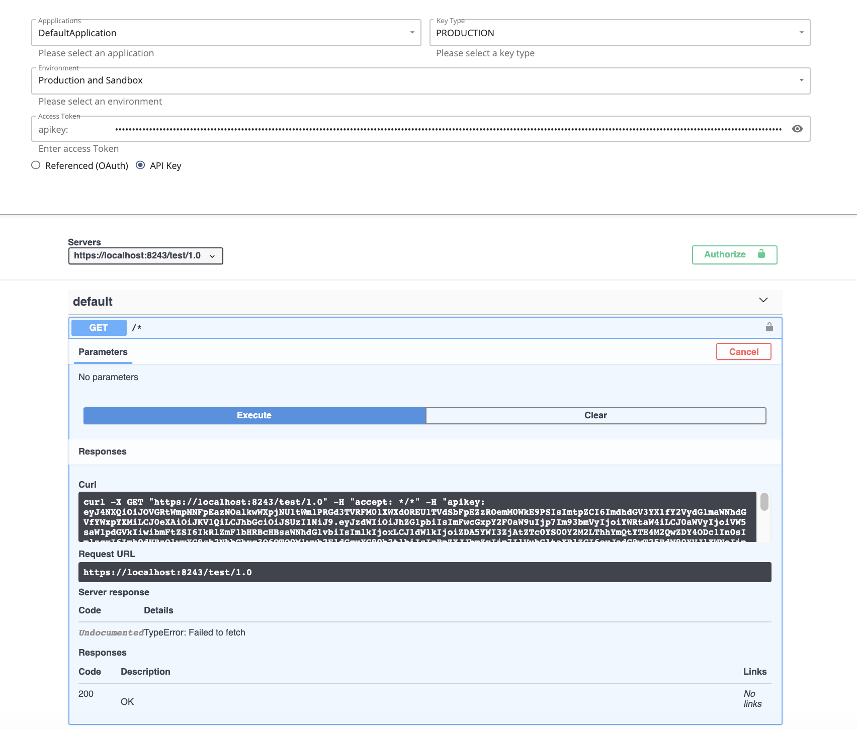 API Key not working in Try Out console. · Issue #7600 · wso2/product-apim · GitHub