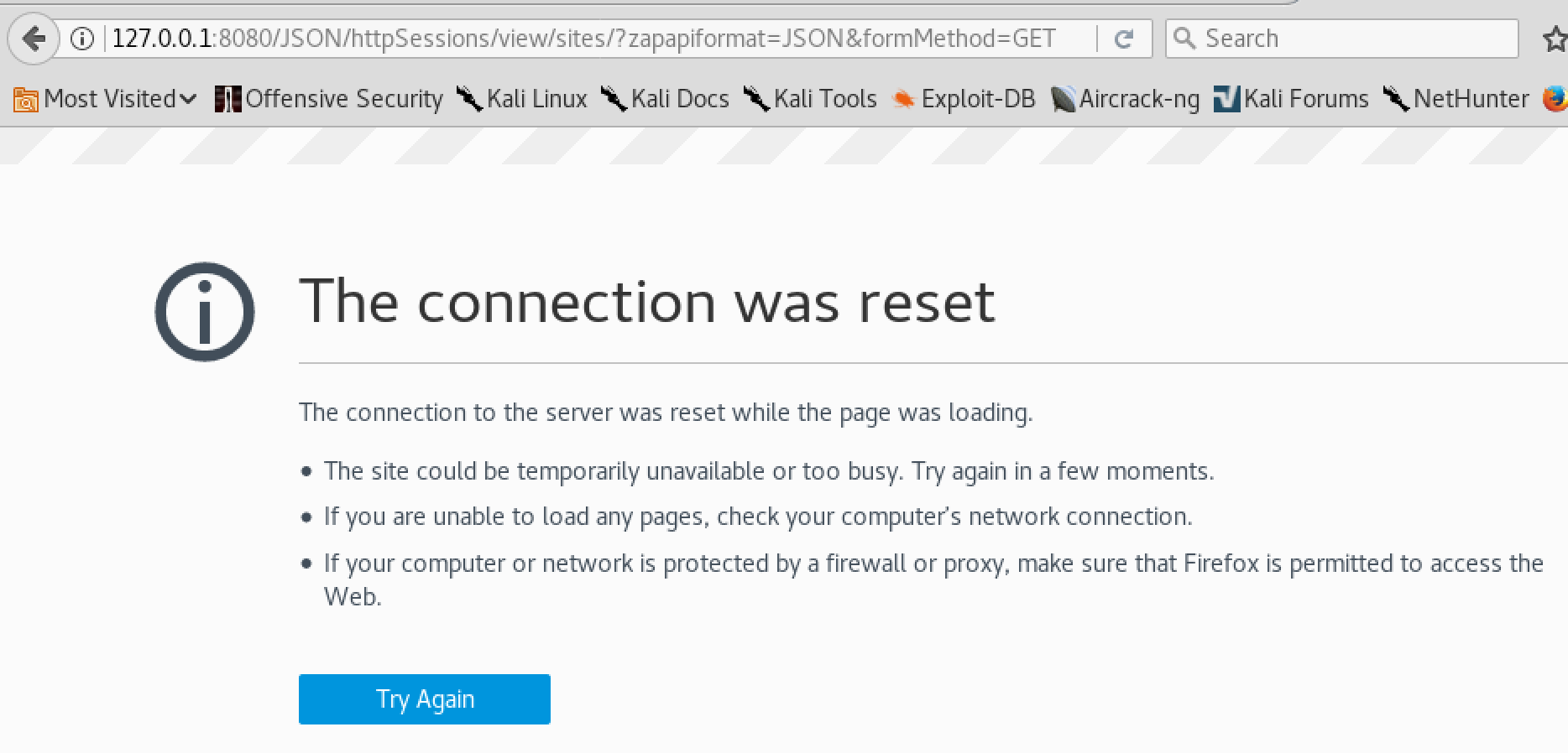 Connection reset making request on API · Issue #4129 · zaproxy/zaproxy · GitHub