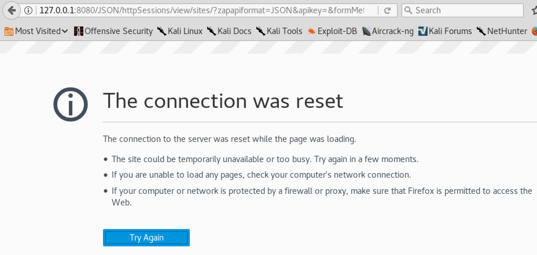 Connection reset making request on API · Issue #4129 · zaproxy/zaproxy · GitHub
