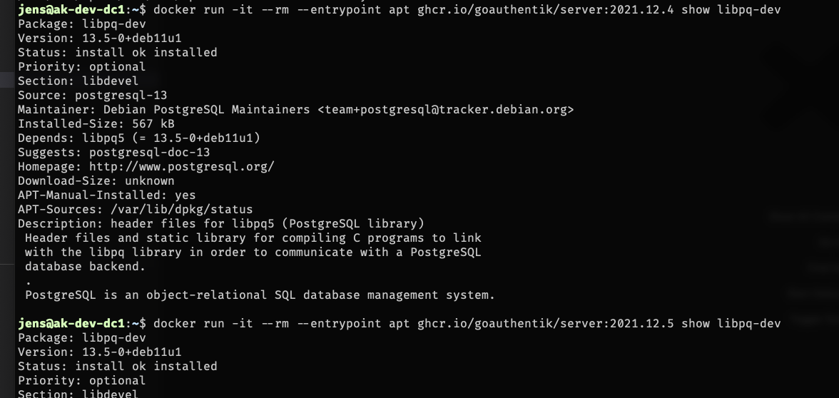 Arm64 docker image gives error from python about how it doesn't have libpq version 10 or above ...
