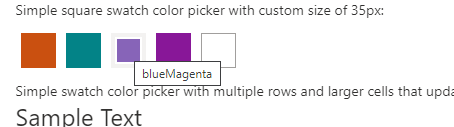 Update the tooltips of the colors to a FluentUi tooltip instead of ...