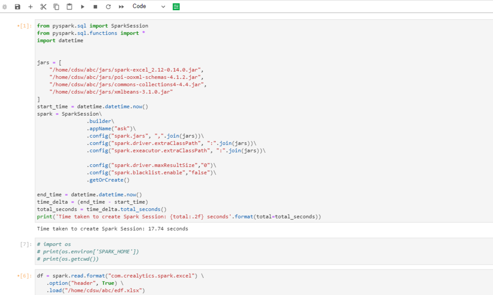  python pyspark In CDSW Throw Error Java lang NoClassDefFoundError 