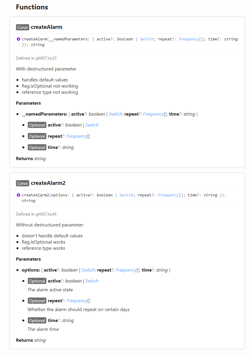 Destructured parameters: flag.isOptional and reference types not working · Issue #957 ...