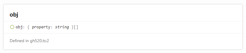 Generated Documentation Doesnt Display The Content Of Array Of Objects · Issue 520