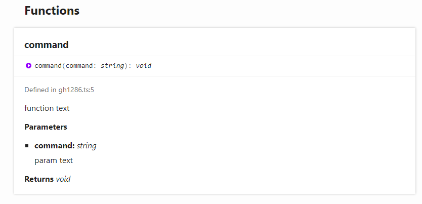@param with the same name as function rendering as function comment · Issue #1286 · TypeStrong ...
