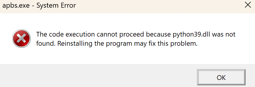 Error: 0xc000007b on win10 of apbs 3.4.1 (and maybe ^3.3.0) · Issue #256 · Electrostatics/apbs ...