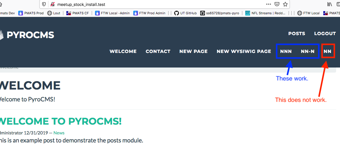 Creating page with 'nn' as slug gives 404 in site · Issue #5053 · pyrocms/pyrocms · GitHub
