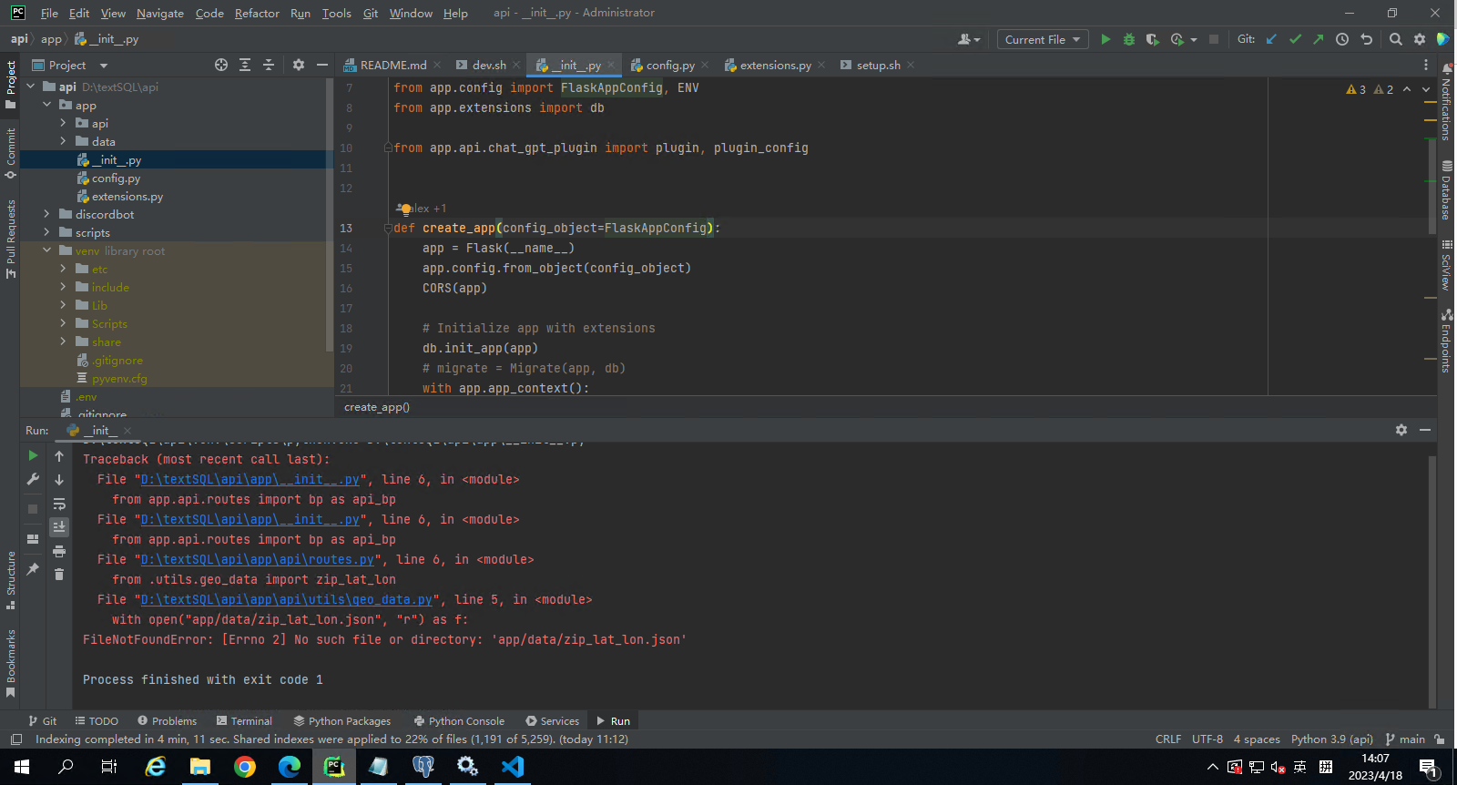 I need help! I cant't find out app.py file, how to run api thanks · Issue #127 · caesarHQ ...