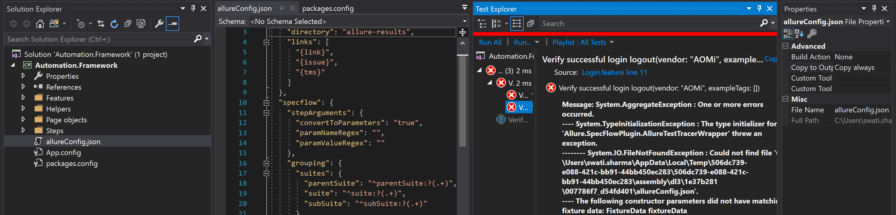 Systemaggregateexception On Running The Tests · Issue 19 · Allure Frameworkallure Csharp · Github 6999