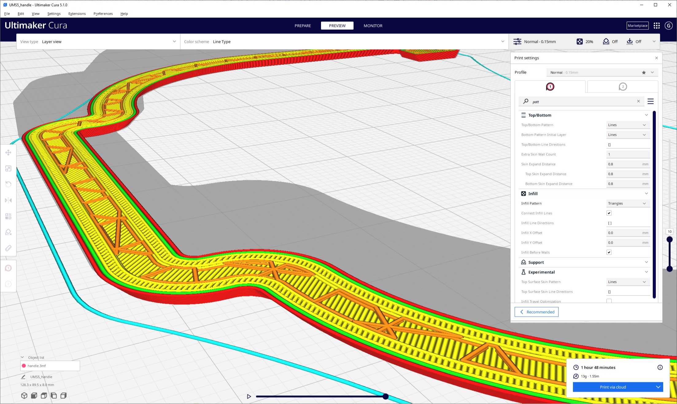 Adjusted Top/Bottom pattern for small cross sectional areas · Issue ...