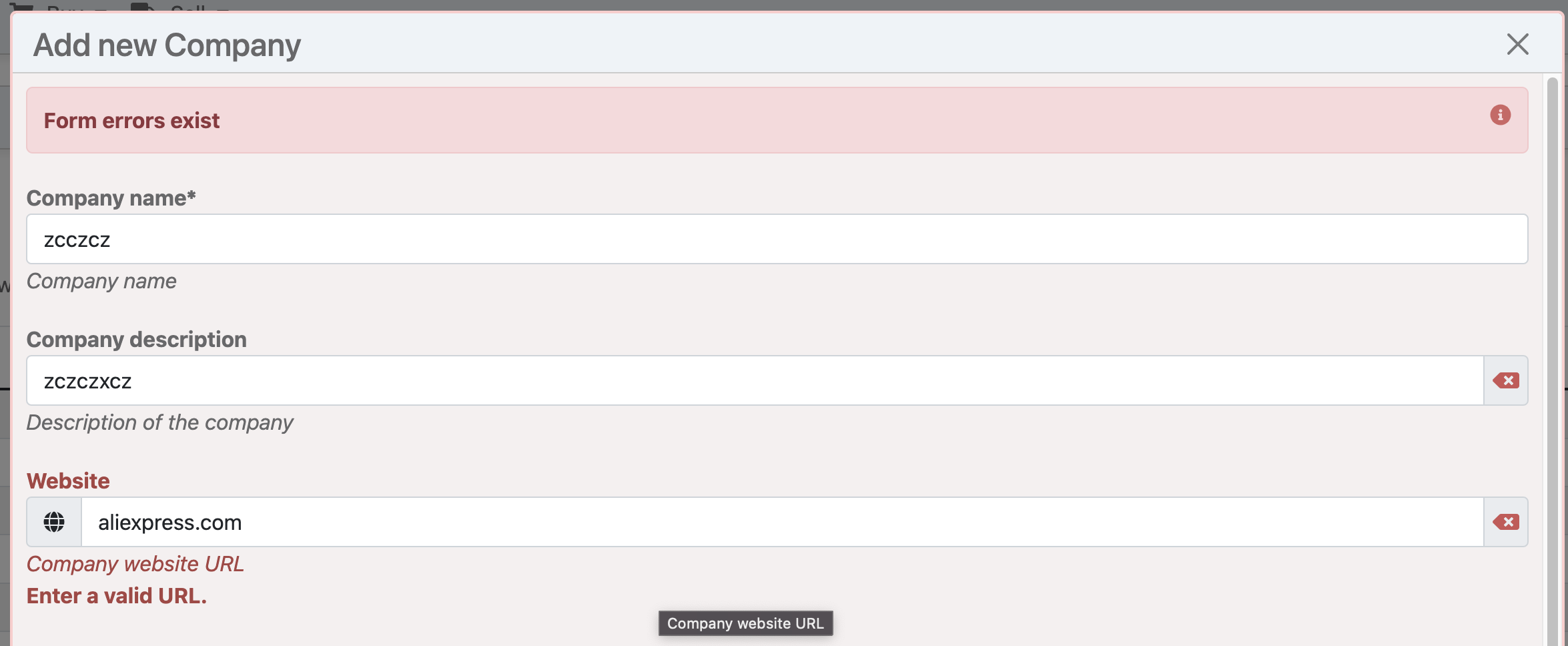 Adding supplier, error without information · Issue #5493 · inventree/InvenTree · GitHub