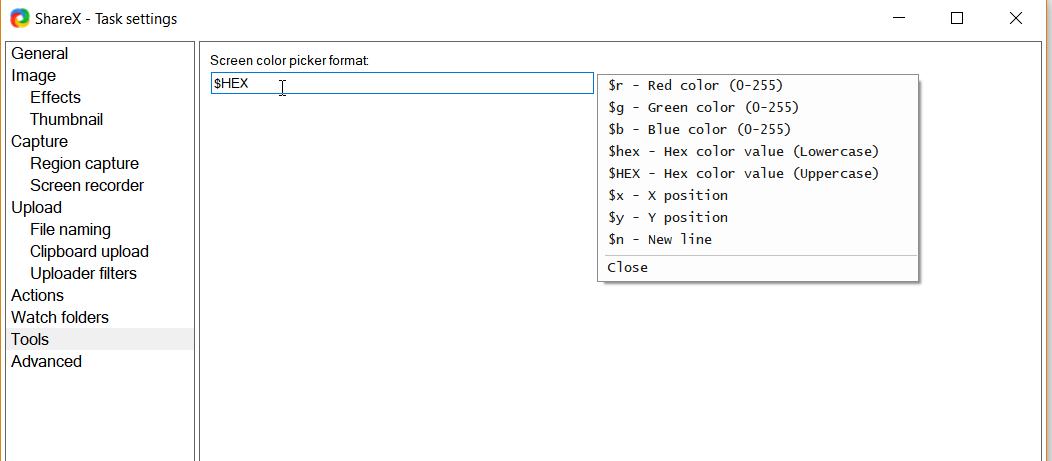 Please add HEX at the Screen Color Picker · Issue #531 · ShareX/ShareX ...
