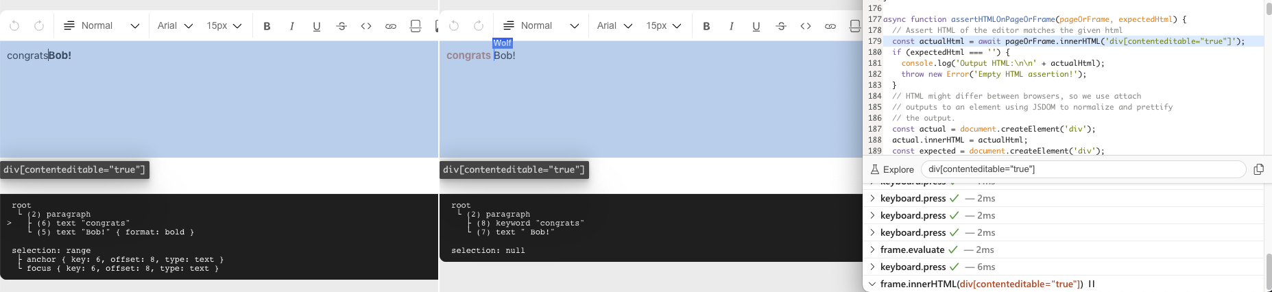 Pressing backspace in front of bold node destroys the bold node on collab · Issue #1265 ...