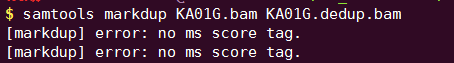 [markdup] error: no ms score tag. · Issue #765 · samtools/samtools · GitHub