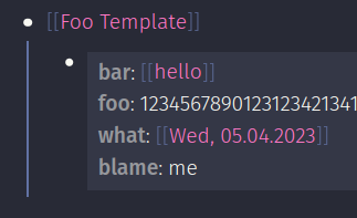Variables value is not rendering when using a template · Issue #6843 · logseq/logseq · GitHub