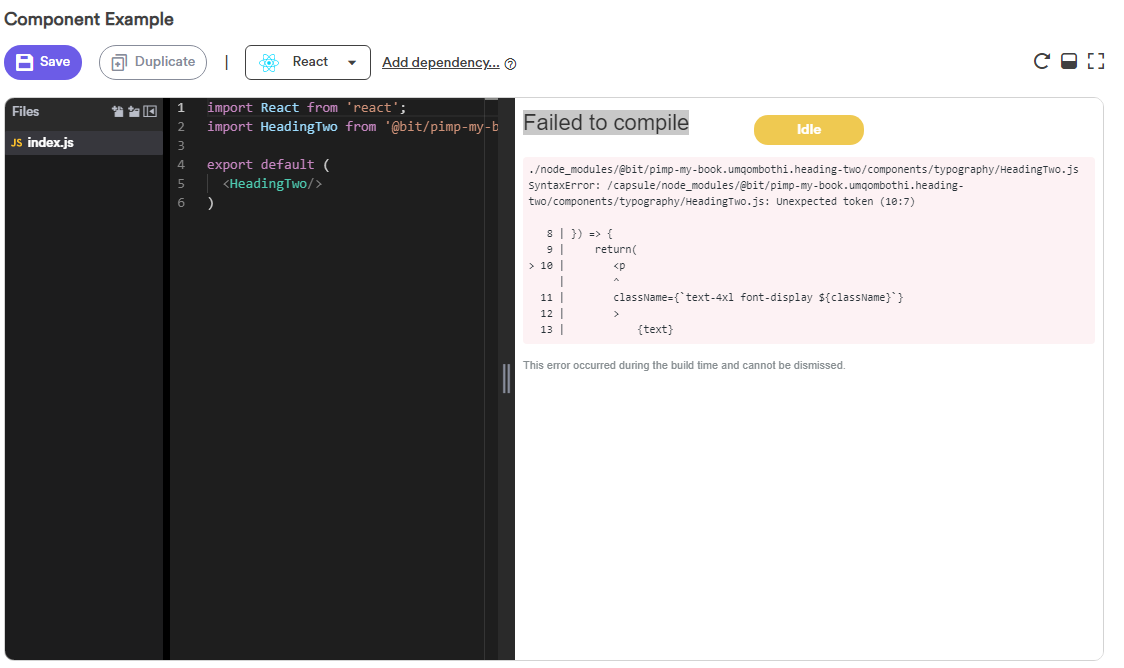 Components do not compile on bit.dev · Issue #1958 · teambit/bit · GitHub Components do not compile on bit.dev · Issue #1958 · teambit/bit · GitHub